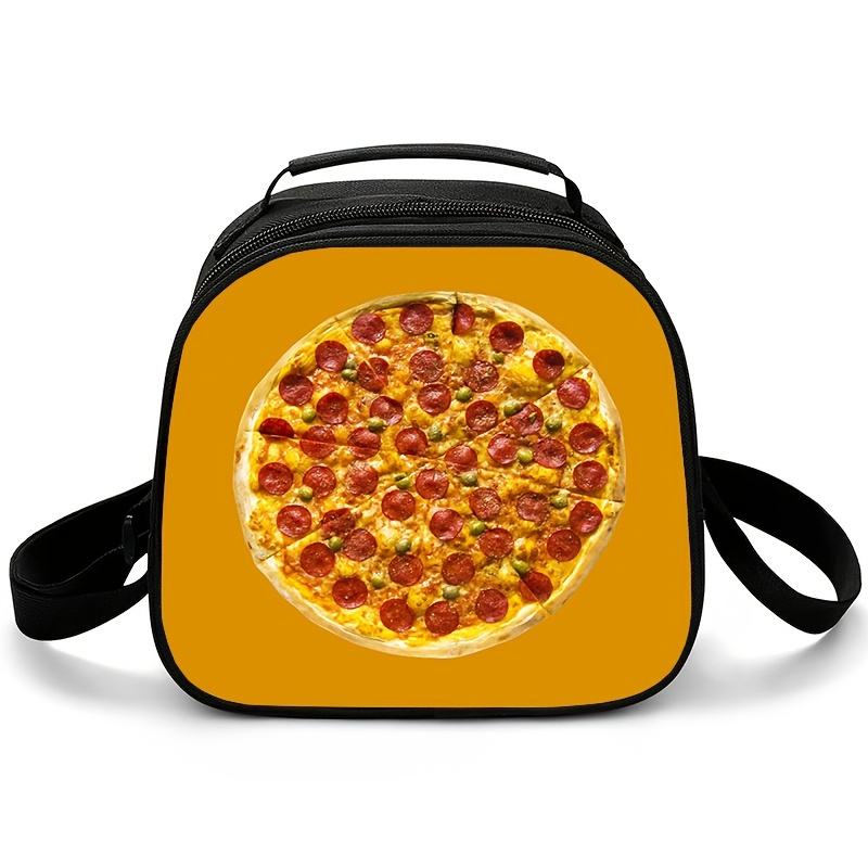 Girl's Delicious Pizza Print Insulated Lunch Bag Fresh - Temu Canada