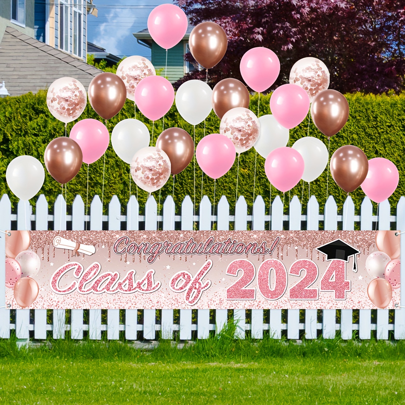 Graduation Decorations Class 2024 Banner Congrats Grad - Temu Australia