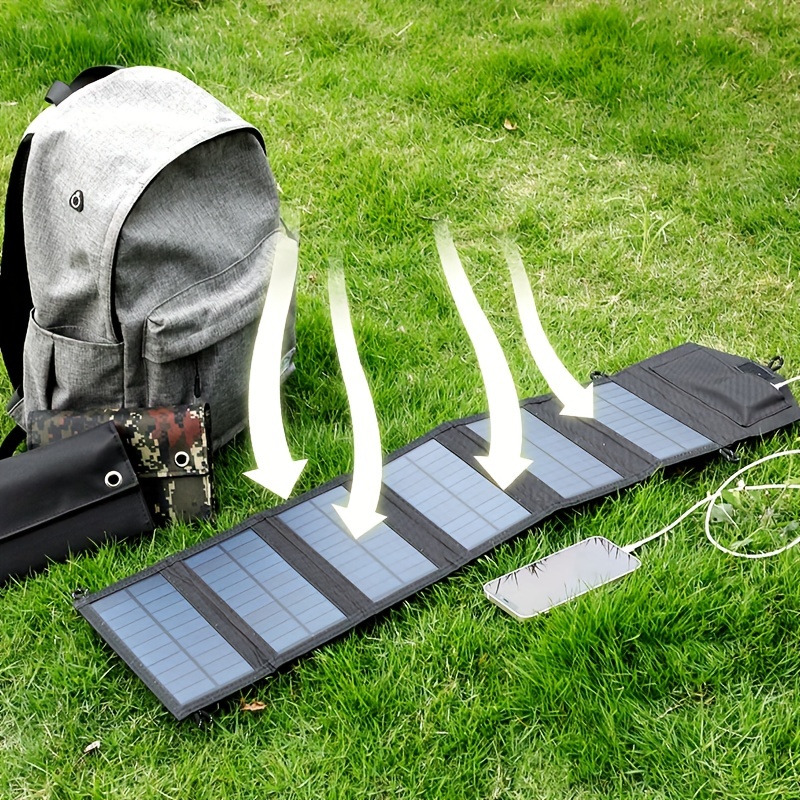 Camping Portable Solar Panel Folding Outdoor 5v Usb Solar - Temu