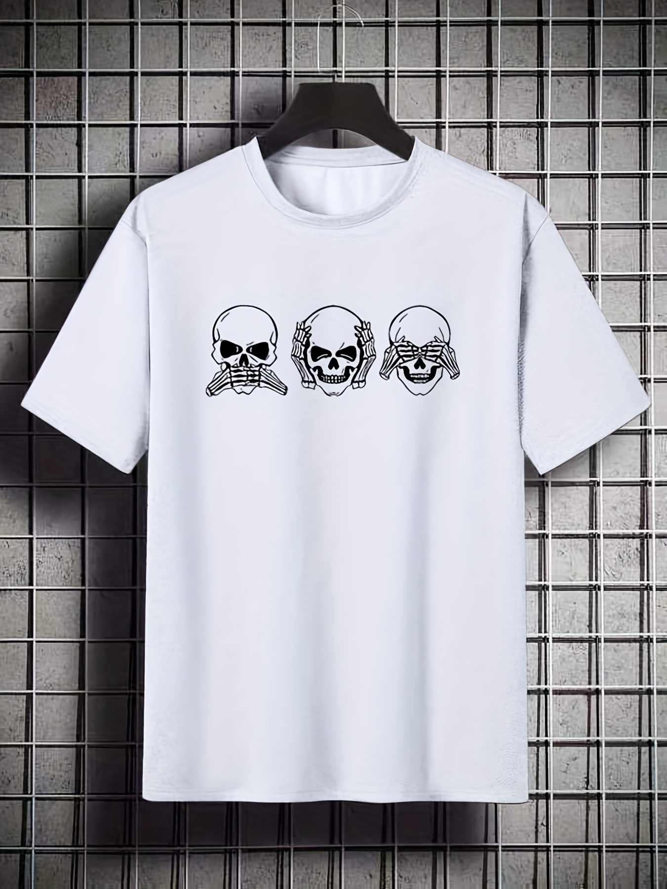 Plus Size Mens Casual Trendy Interesting Skulls Graphic Temu Australia