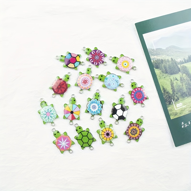 Colorful Turtles Enamel Charms Animal Pendant Mixed Turtles - Temu Canada