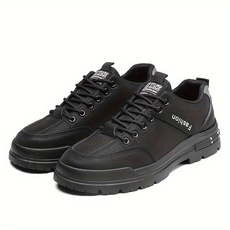 Men's Trendy Solid Boots Comfy Non Slip Lace Up Durable - Temu United ...