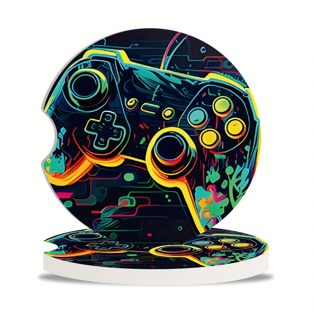 Car Cup Holder Coasters, Colorful Patterns, Non-slip Heat Resistant ...