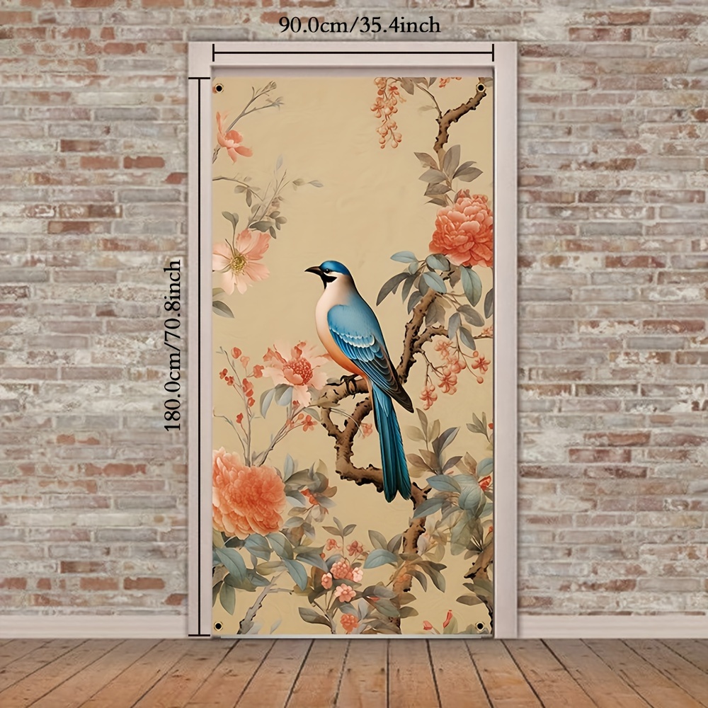 Spring Door Cover Mural Decoration Polyester Chinese Style - Temu ...