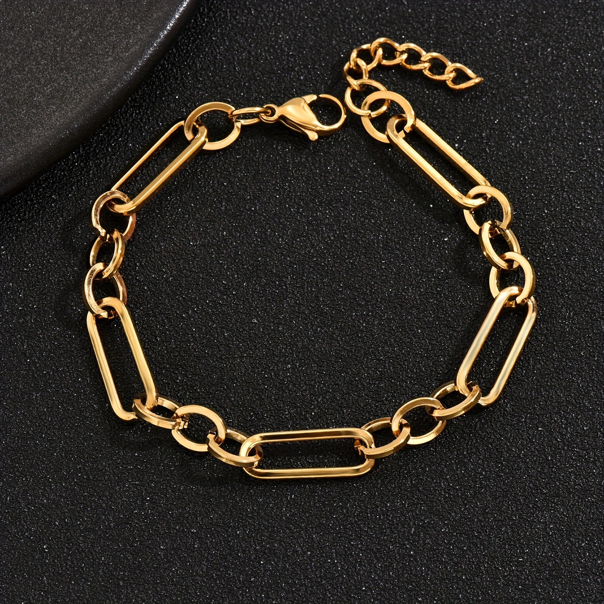 Hollow Chain Bracelet Stainless Steel Gold Plated Men's - Temu Ireland