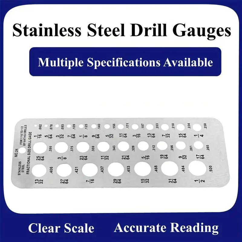Stainless Steel Drill Gauges Drill Bit 29 Holes Standard Temu