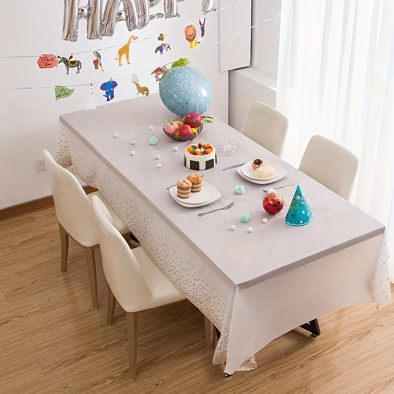 Silvery Dot Disposable Tablecloth - Temu New Zealand Silvery Dot Disposable Tablecloth - Temu New Zealand