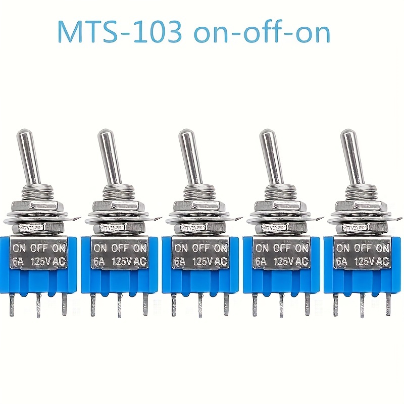 1pc 5pcs miniature latching toggle switch 6 pins 3 dpdt on off on ...