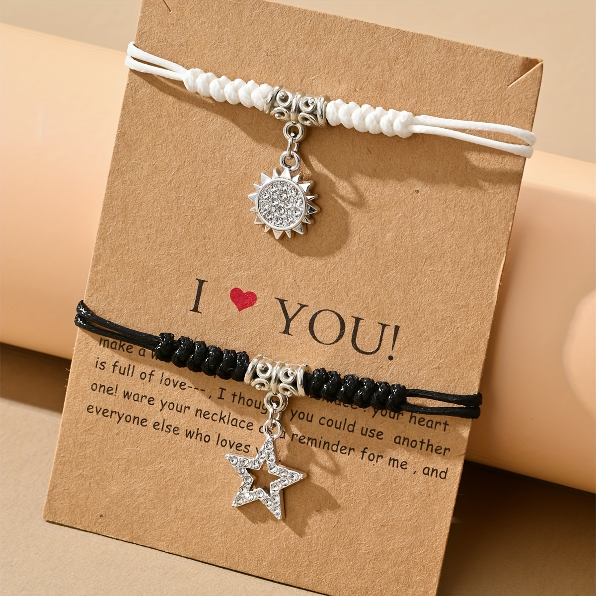 Delicate Adjustable Braided Hand Rope Wings Heart Sun Star - Temu ...