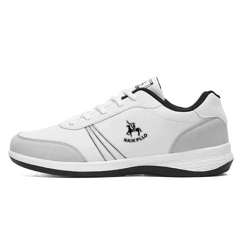 Mens Trendy Solid Sneakers Comfy Non Slip Lace Up Casual Soft Sole Lace