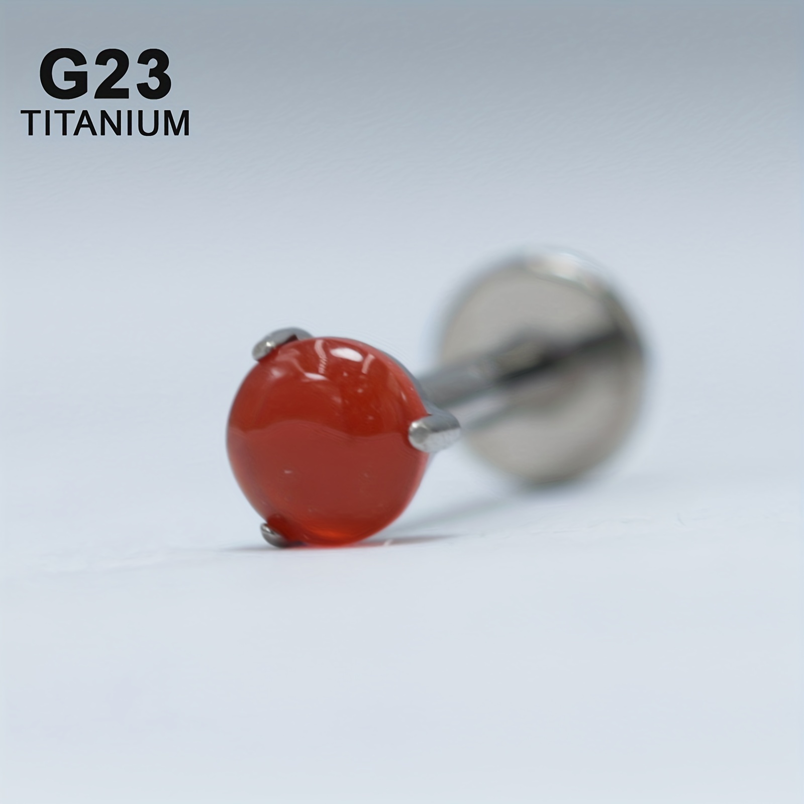 G23 Titanium Nature Stone Labret Stud Earring Stud Helix - Temu Portugal