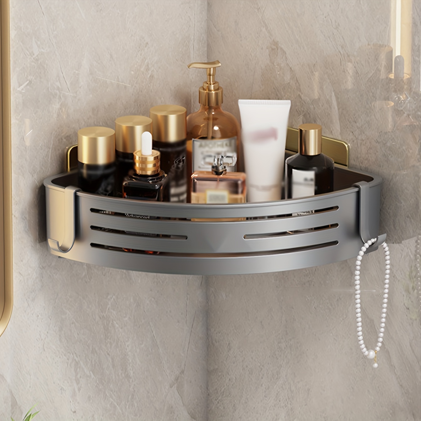 Corner Shower Shelves Bathroom Storage Rack Shower Shelf - Temu Kuwait