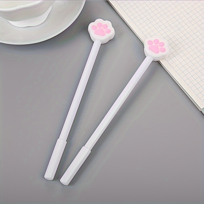 Black Gel Pen Cute Cartoon Cat Claw Writing Stationery - Temu Australia