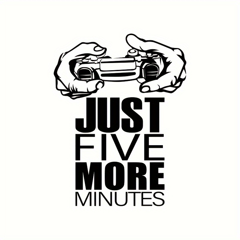 Creative Wall Sticker Five Minutes Slogan Print Removable - Temu Australia