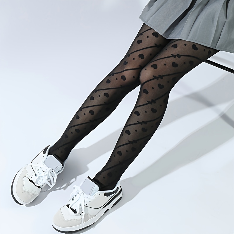 Pattern Pantyhose Footed Striped - Temu