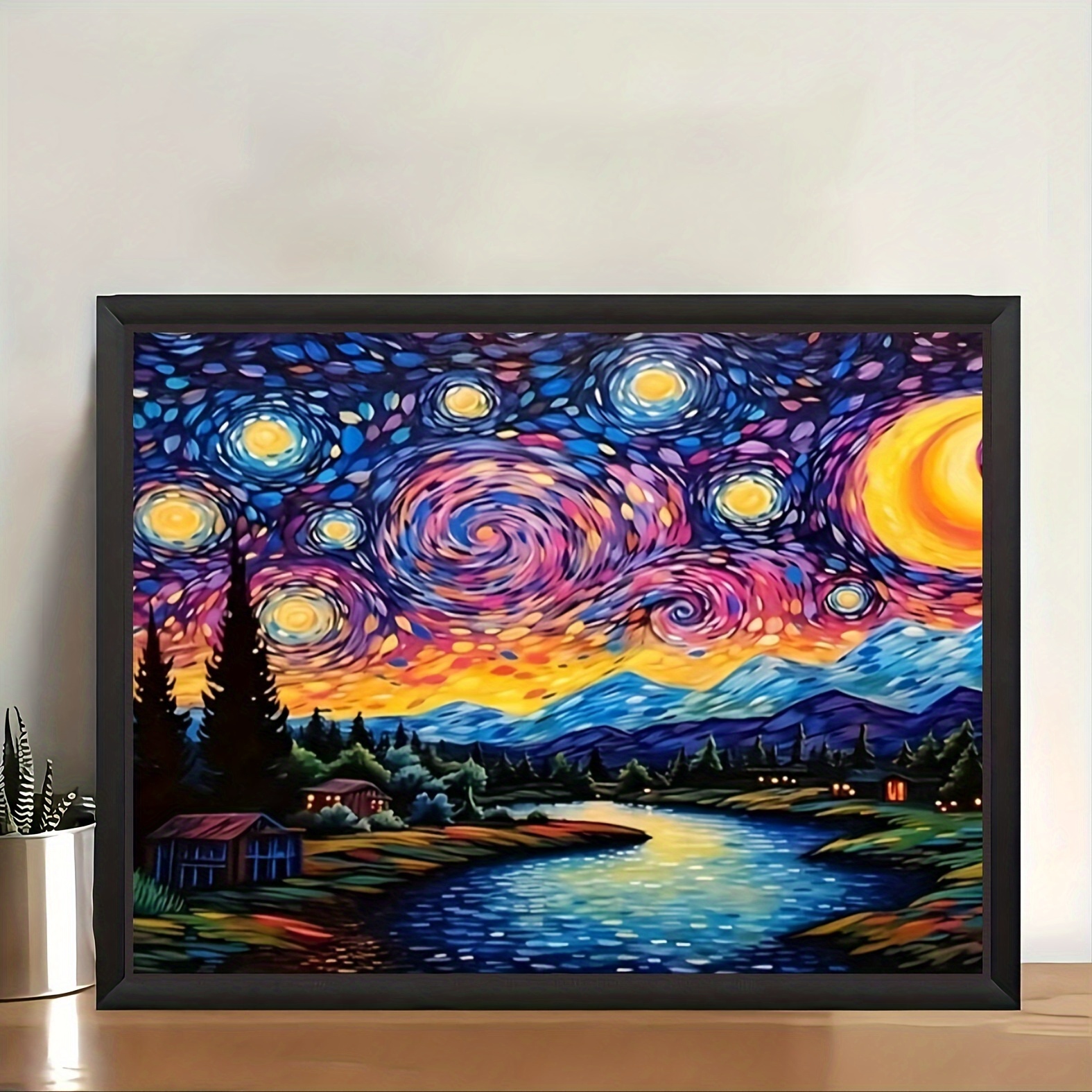 A Set 5d Colorful Landscape Pattern Diamond Paintings Diy - Temu Ireland