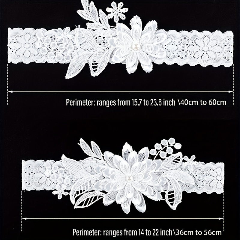 floral lace garter belt hollow pearl decor suspender - Temu Australia