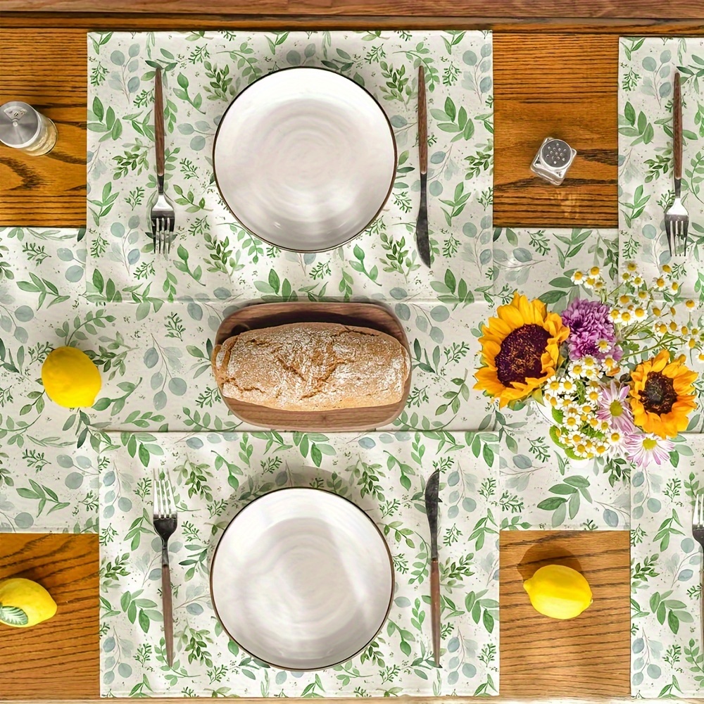 Eucalyptus Summer Placemats Seasonal Spring Summer Table - Temu Australia
