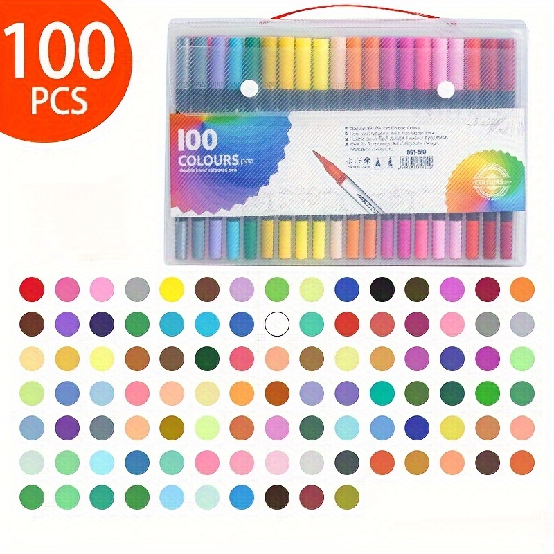 Dual Markers Brush Pen Fine Double Tip Point Art Marker - Temu United ...