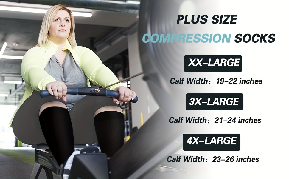 Plus Size Compression Socks Women Men Extra Wide Calf 20 30 Temu United Kingdom