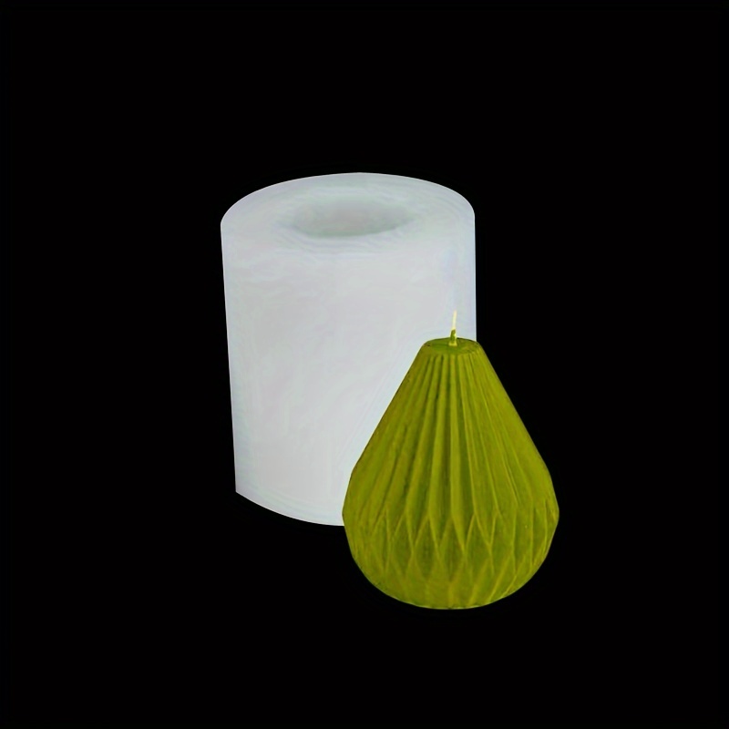 Pear Shaped Candle Mold Geometric Line Striped Tapered - Temu Canada