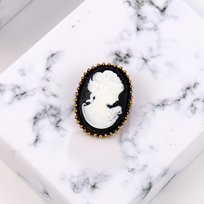 Vintage Style Beauty Head Cameo Pin Brooch Corsage Clothing - Temu ...
