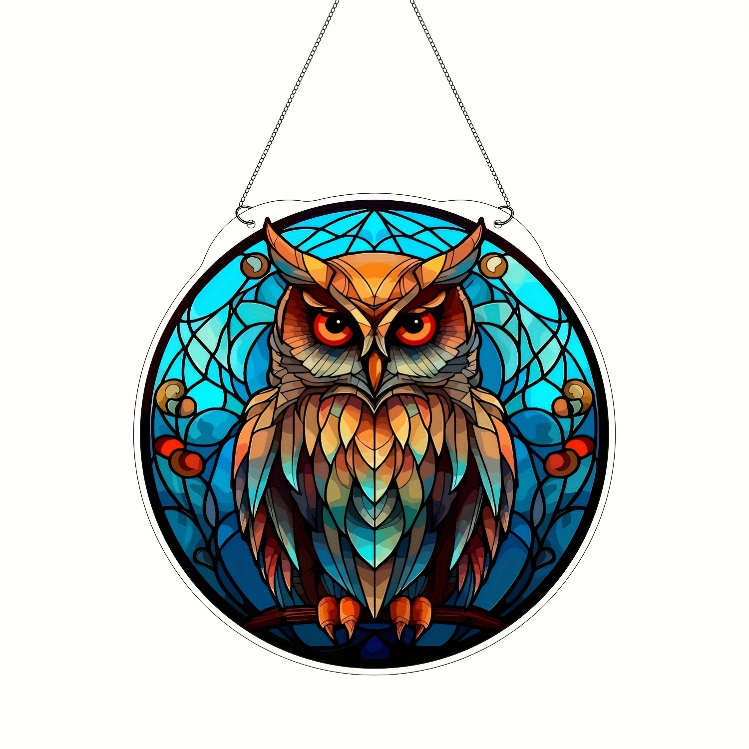 Blue Owl Garden Decoration Pendant Suitable Window - Temu United Kingdom