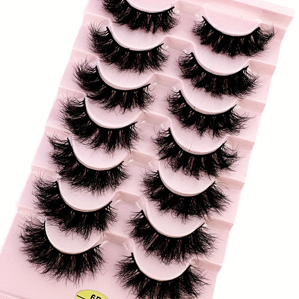 Full Strip Eyelashes Thick Slender Fluffy False Eyelashes - Temu Australia