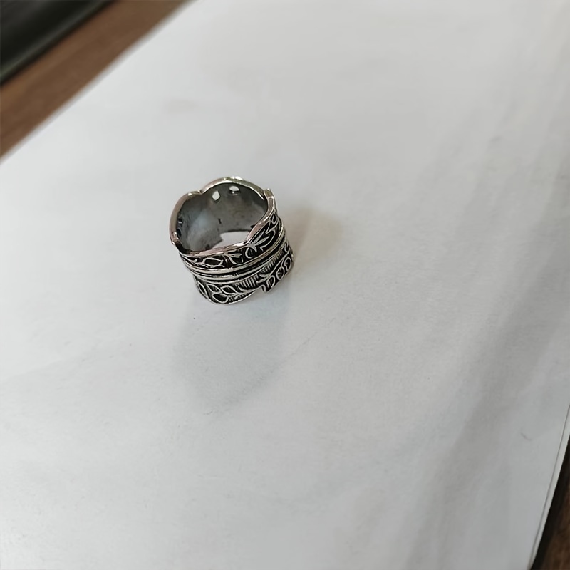 Hip hop Elements Simple Retro Ring Star Moon Ring Zinc Alloy - Temu ...