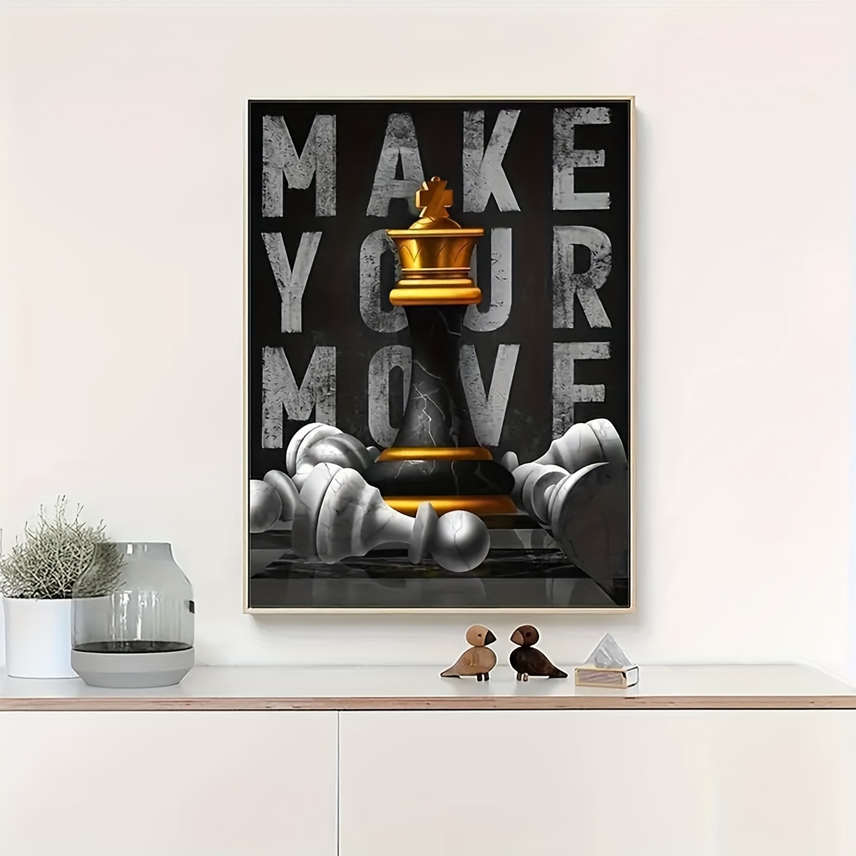 Unframed Canvas Poster Modern Art Chess Canvas Painting - Temu Ireland