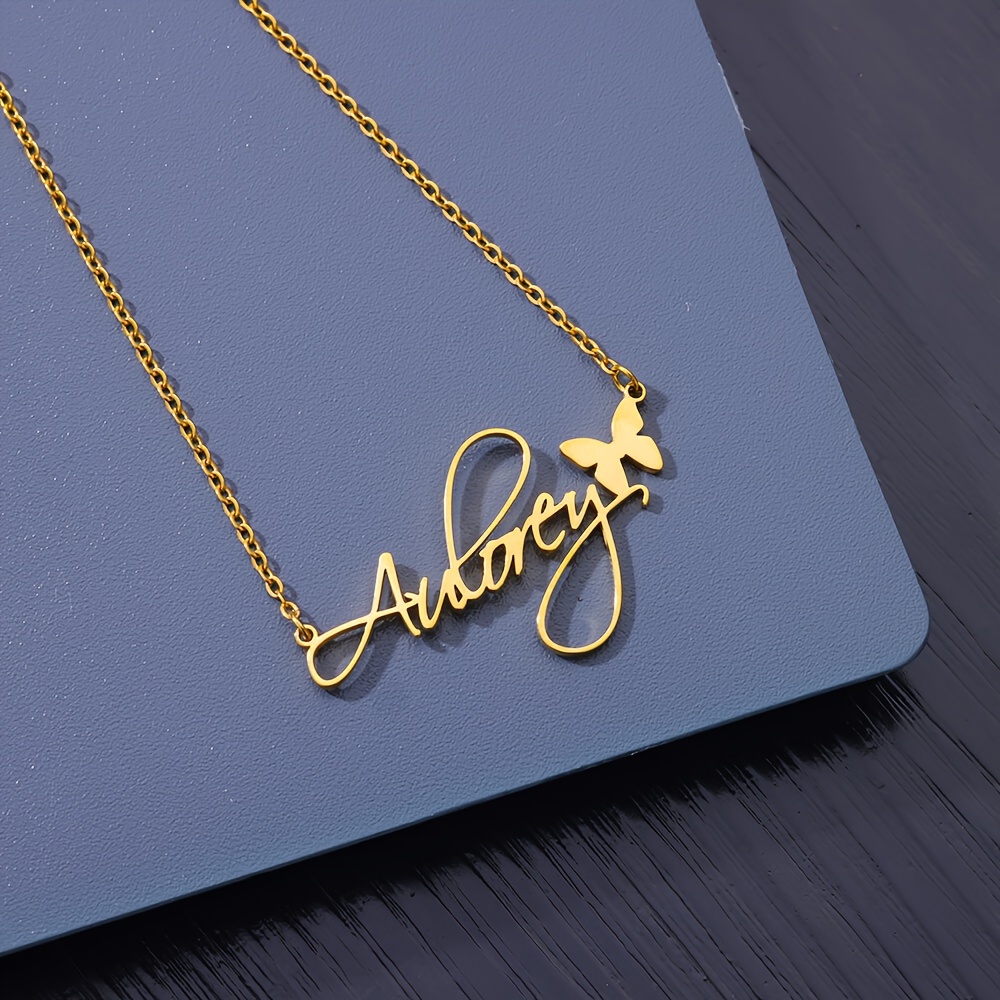 Personalized Customization Cursive Butterfly Pattern Name - Temu United ...