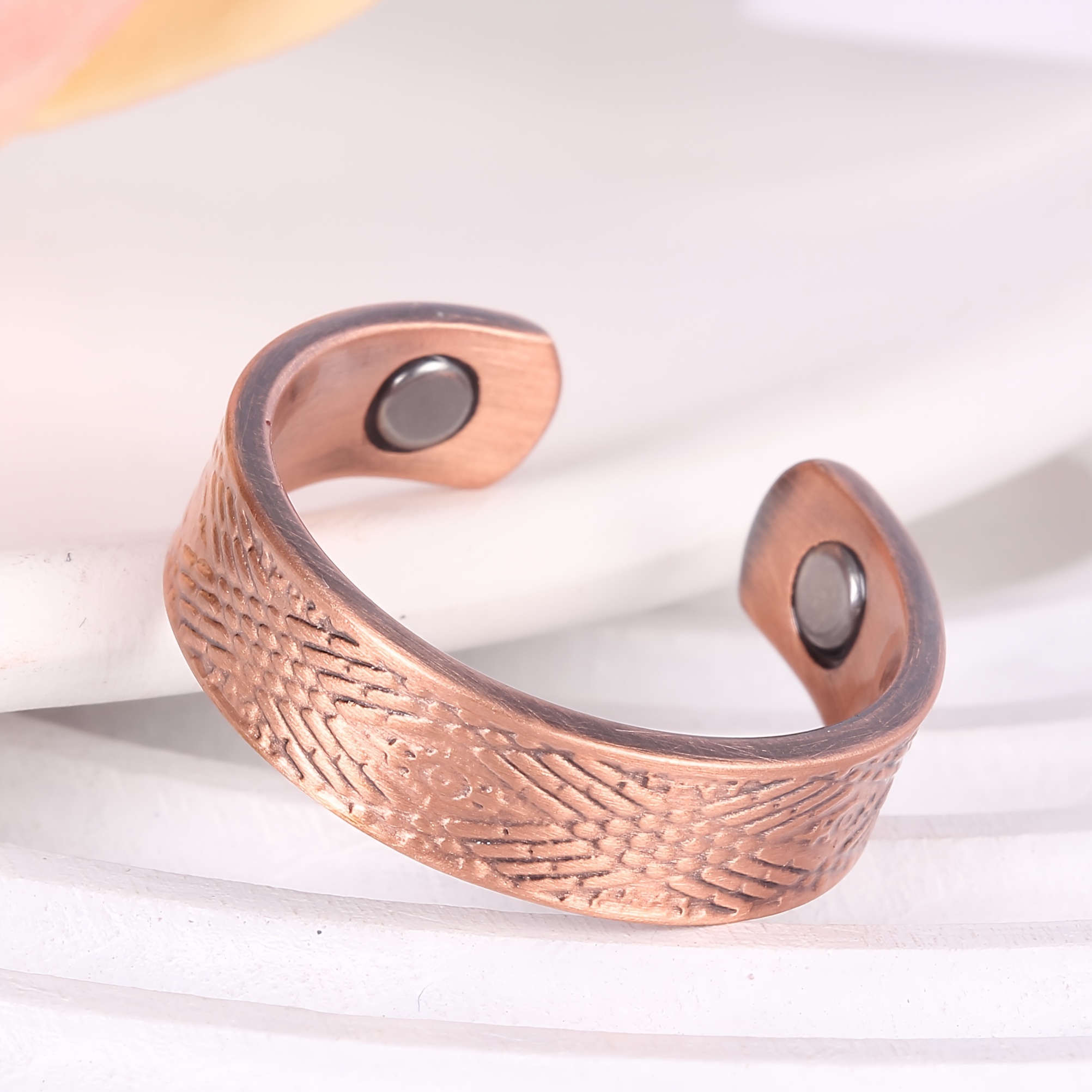 1/2 Stuks Magnetische Koperen Ringen Voor Mannen En Vrouwen Magnetische ...