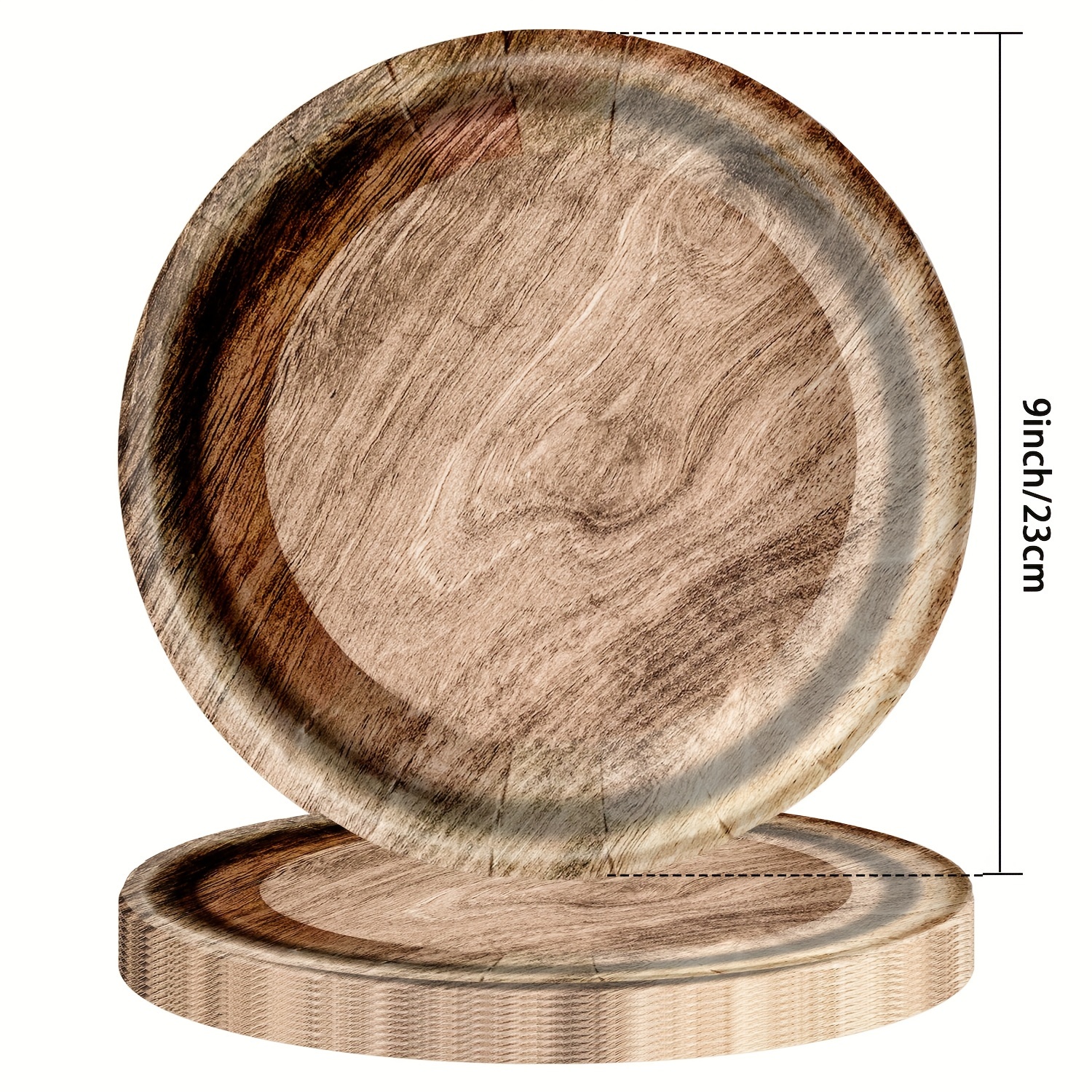 Wood Grain Paper Plate Country Wood Chip Paper Plate - Temu Canada