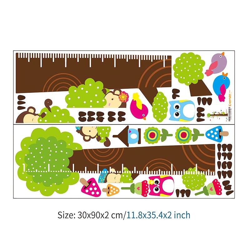 Owl Monkey Tree Sticker Children's Room Bedroom Background - Temu Australia