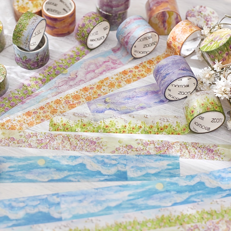 Washi Paper Tape Dreamland Series Oil Painting Landscaping - Temu