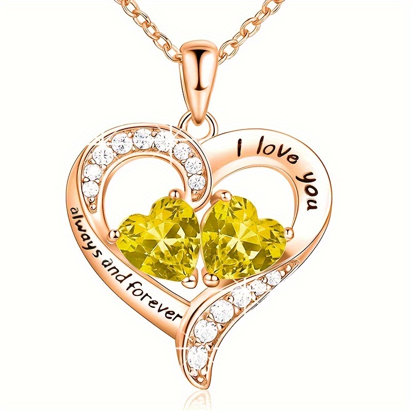 Female Twelve Birthstone Pendant Necklace Jewelry - Temu United Kingdom