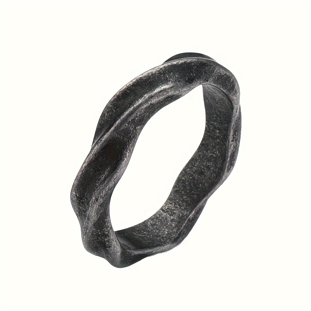 Trendy Fashionable Ring Simple Retro Men's Twisted Rings - Temu Ireland