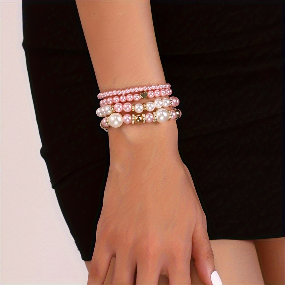 Luxury Imitation Pearl Bracelet Female Bohemian Bracelet Pentagram ...