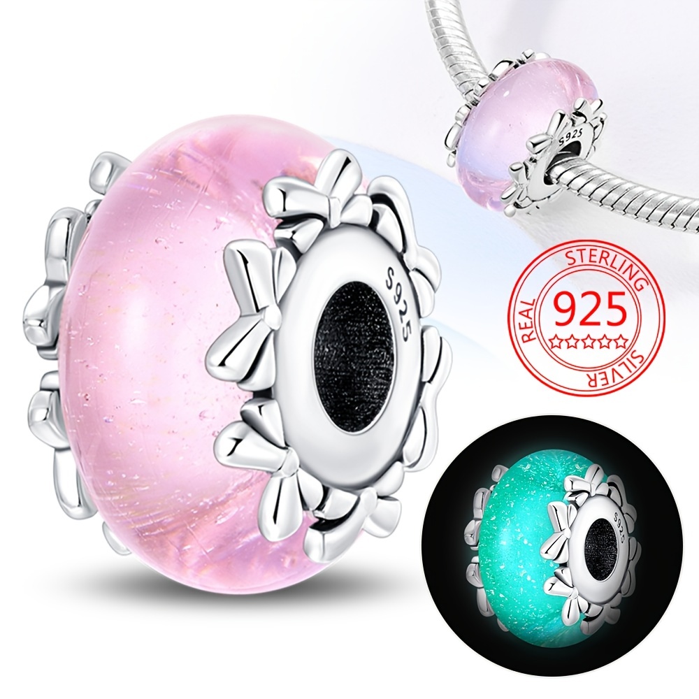 925 Silver Luminous Charm Pendant Elegant Diy Jewelry Making - Temu ...