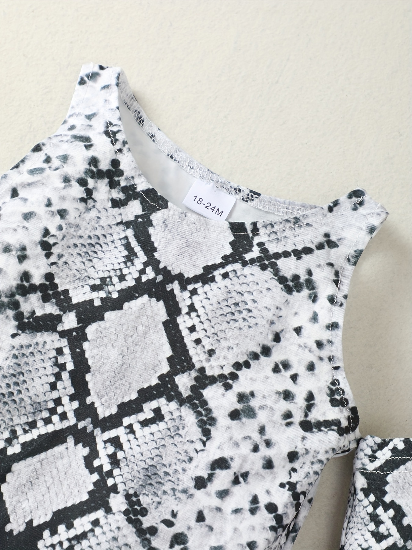 2pcs Toddler Girls Snakeskin Cold Shoulder T Shirt Tops Mesh Tutu Skirt ...