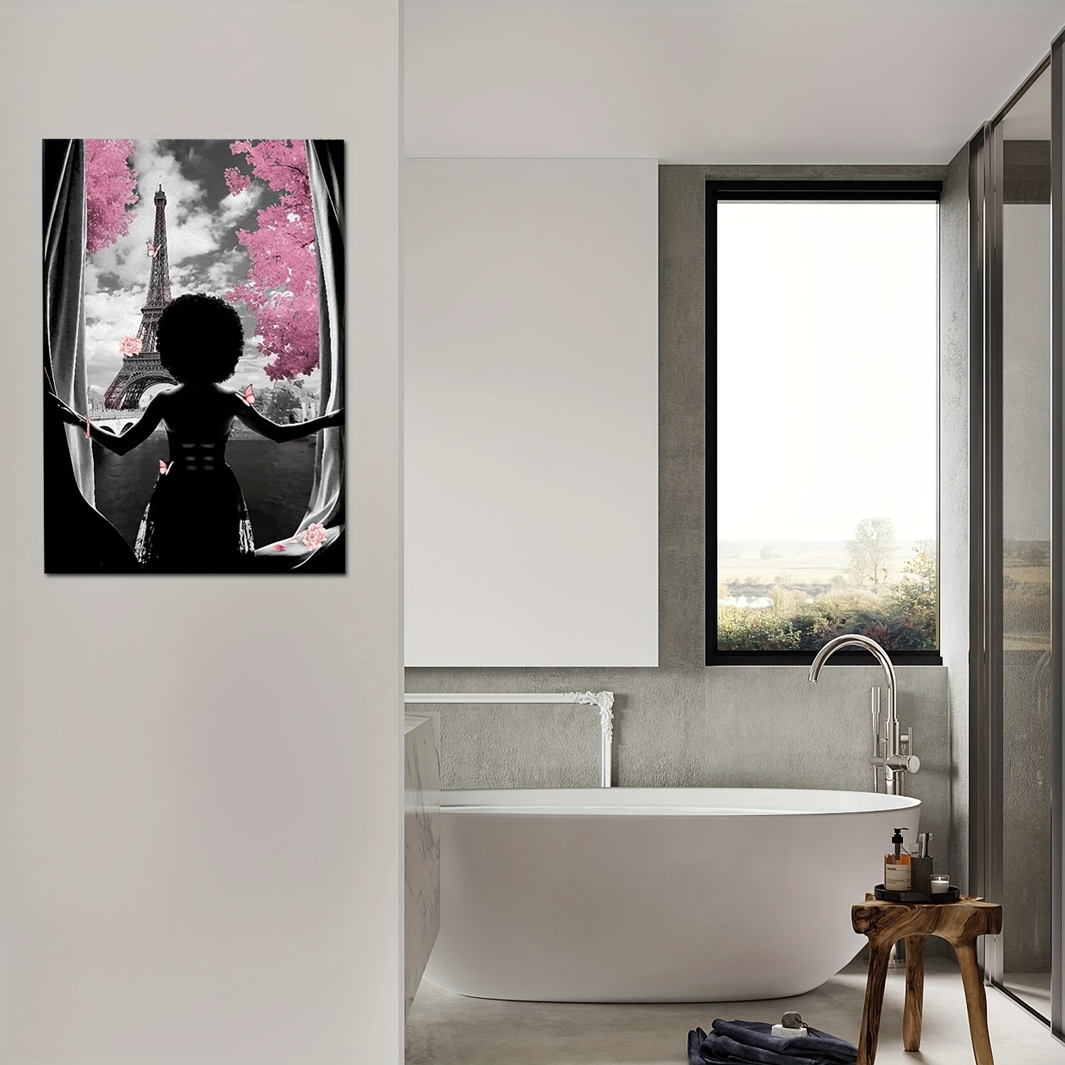 Modern Fashion Paris Canvas Print Poster African - Temu Canada