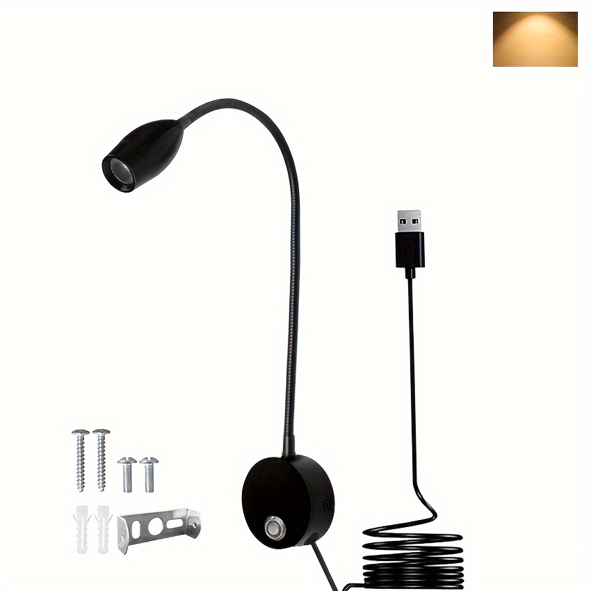 1pc Led Leselicht Spotlight Wandmontageleuchte Flexiblem - Temu Austria