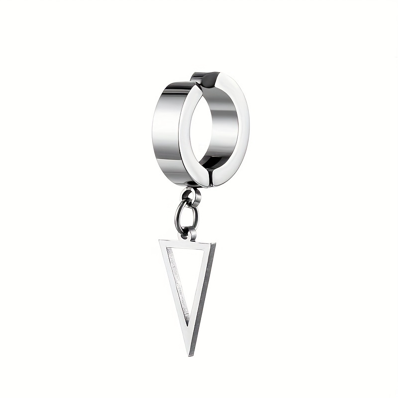 Men's Stainless Steel Star Triangle Pendant Ear - Temu United Kingdom