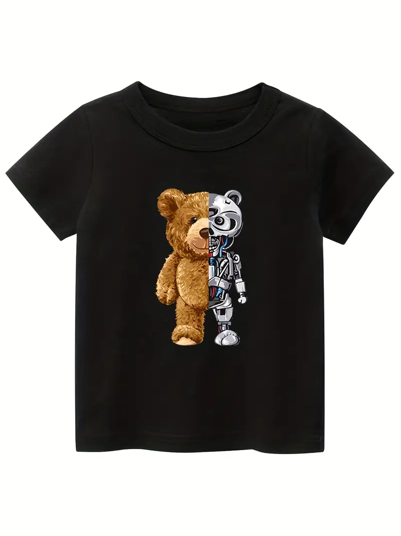 ボーイズロボットベ トtシャツ クルーネック通気性快適なtシャツ 幼児キッズ子供夏用衣類 Temu Japan