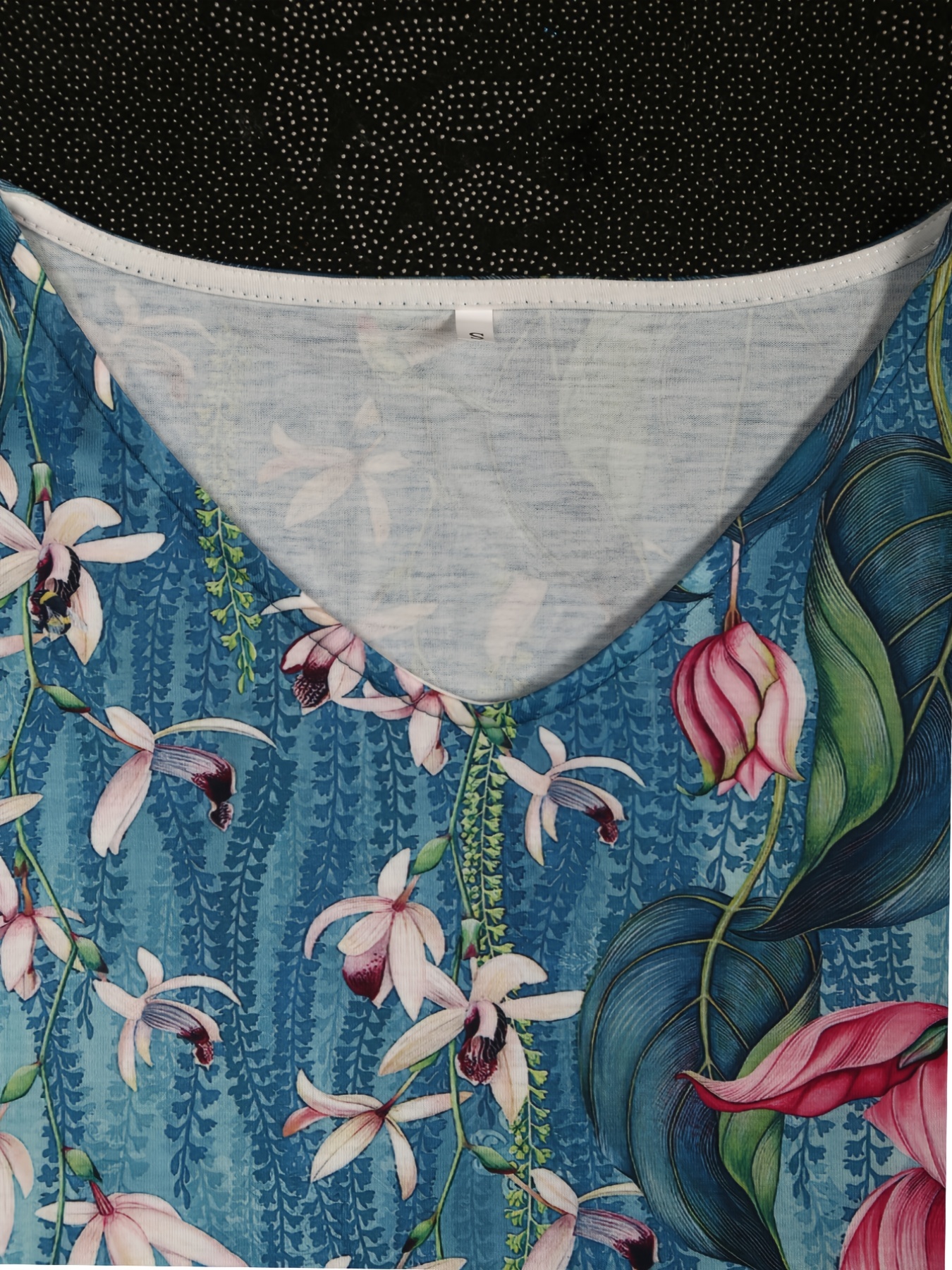 Floral Print V Neck T Shirt Short Sleeve Casual Top Spring Temu