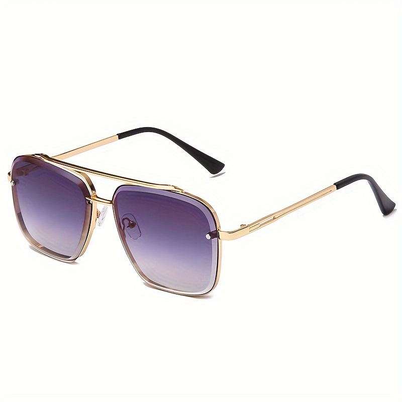 Trendy Cool Metal Frame Square Aviator Style Sunglasses For Men Women