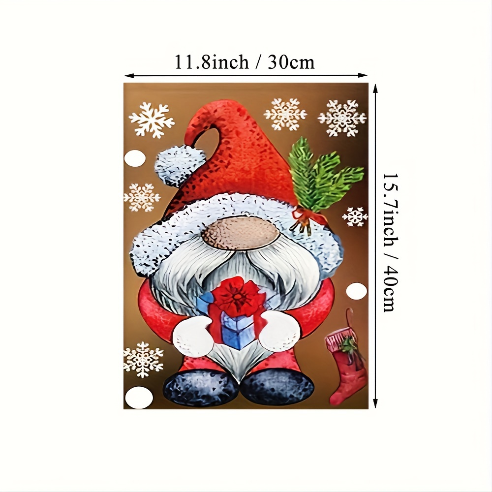 Art Canvas Print Poster, Winter Cartoon Santa Claus Canvas Wall Art ...