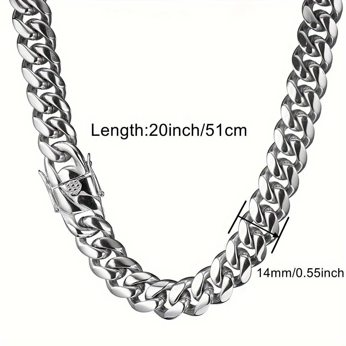 Hip Hop Stainless Steel Chain Necklace Accessories Men - Temu United ...