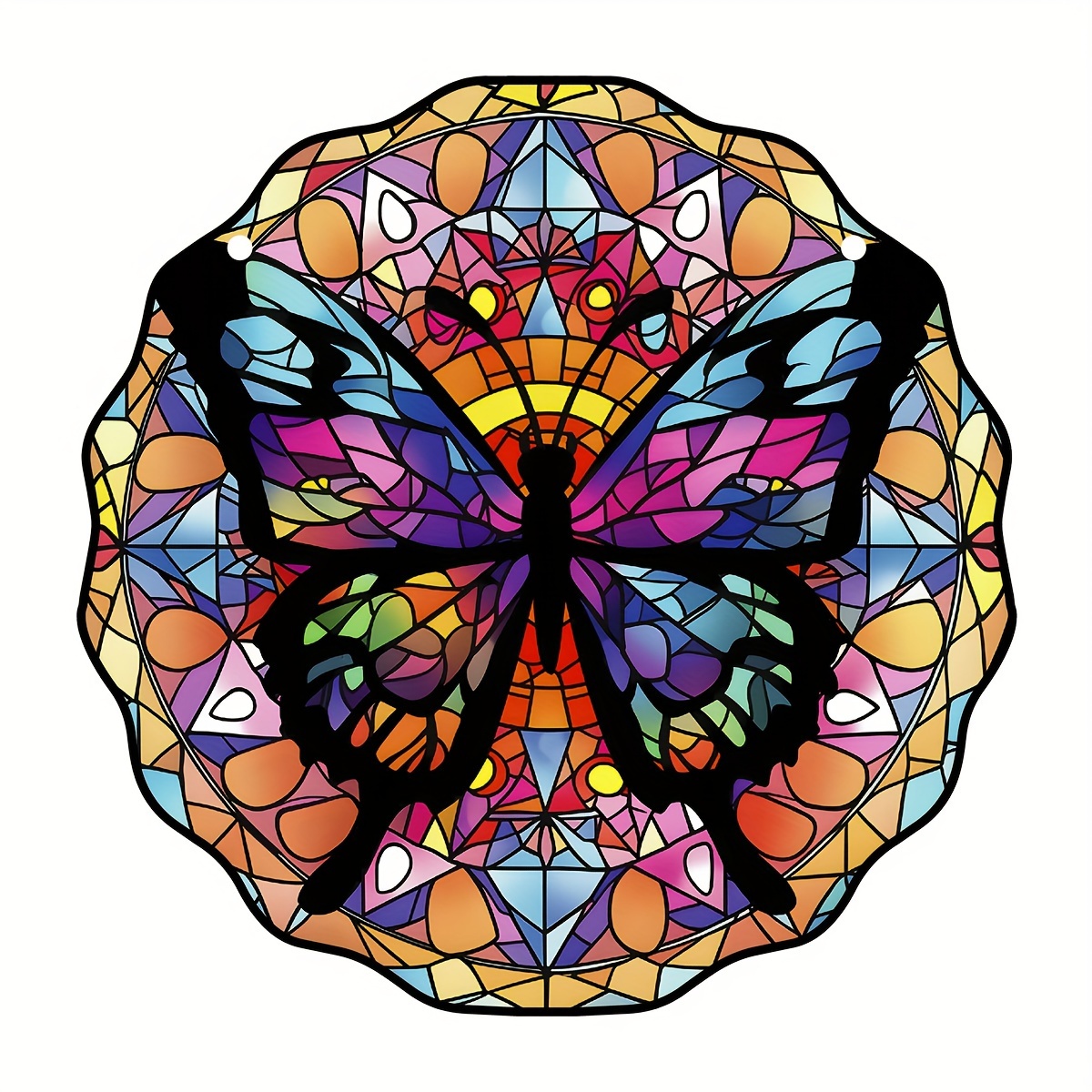 Lace Landscape Butterfly Glass Window Decoration Chain - Temu United ...