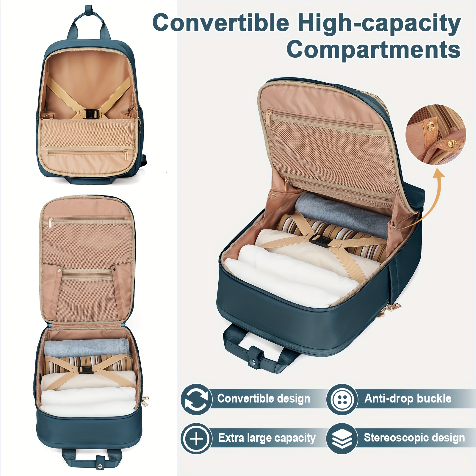 new hiking travel backpack solid color high capacity - {region_name}